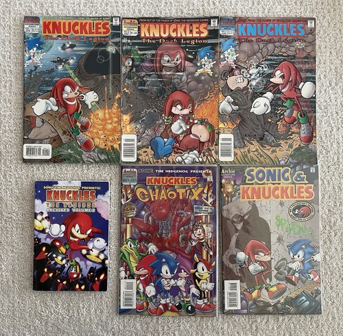 SONIC Archie Comic Lot - Dark Legion 1-3 , Chaotix #1, Knuckles Archive ...