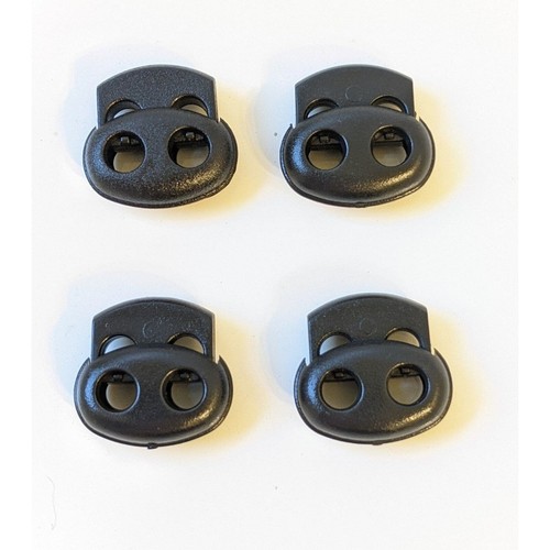 New 2 pair of black shoe lace laces shoelace cord stopper | eBay