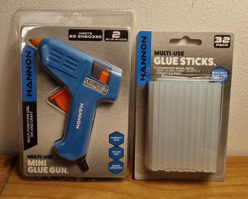 Hannon mini glue gun with glue sticks + 32 x sticks hobby tool arts ...
