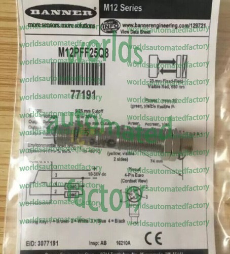 1PCS New For BANNER M12PFF25Q8 Photoelectric Sensor | eBay