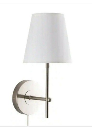 Merra PTL-1306-NI-BNHD-1 1-Light Brushed Nickel Wall Sconce Vanity ...