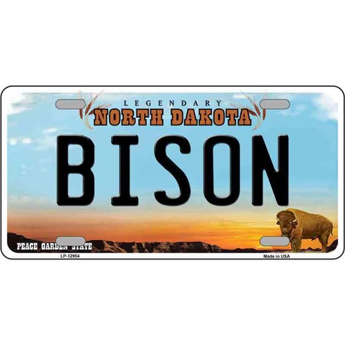 Bison Novelty Metal License Plate Tag LP-12954 | eBay