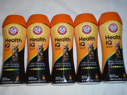 5 ARM & HAMMER Health IQ Cat Litter Additive w/ Color Changing Health ...