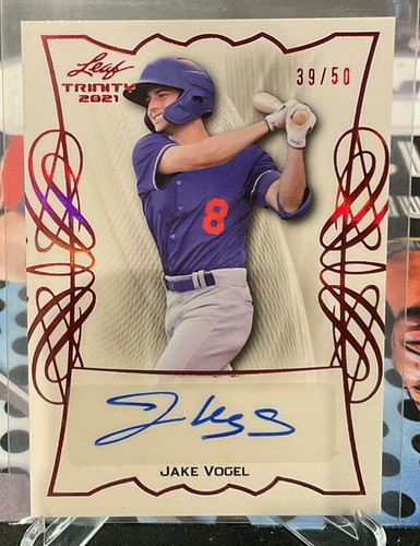 2021 Leaf Trinity Jake Vogel XRC Auto Red /50 Dodgers | eBay