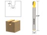3/16" Radius, Long Reach Core Box Long Reach Router Bit - 1/4" Shank ...