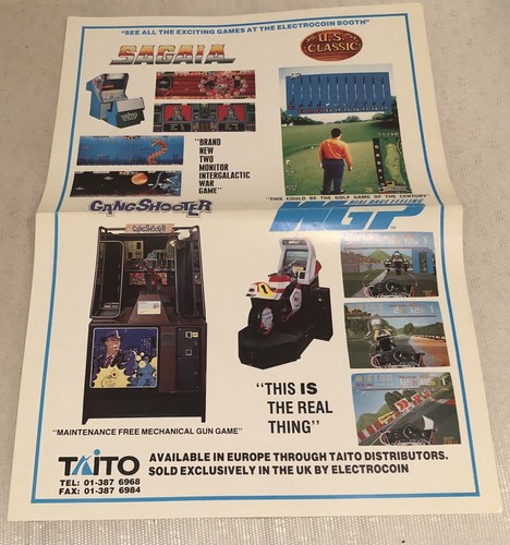 Electrocoin Various Games Arcade Videogame Flyer, A3 | eBay