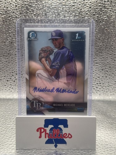 (1) One 2018 Bowman Chrome AUTO Michael Mercado Phillies (QUantity ...
