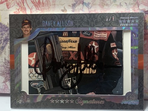 DAVEY ALLISON 2010 Press Pass Five Star #1/1 Cut Signature Autograph ...