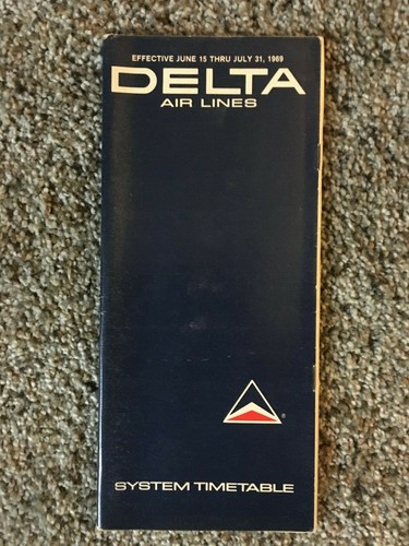 Delta Airlines System Timetable Jun 15 1969 | eBay