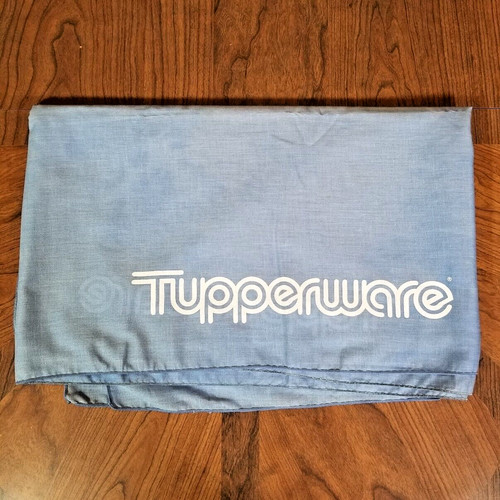 VTG Tupperware Consultant Tablecloth 43" x 70" Rectangle Light Blue | eBay