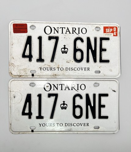 ONTARIO LICENSE PLATE / 417 6NE | eBay