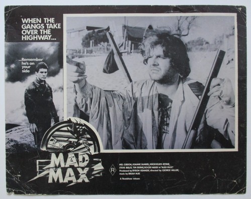MAD MAX 1979 Rare Australian lobby card Toecutter Hugh Keays-Byrne Mel ...