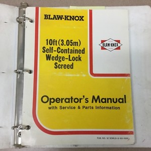 Blaw-Knox Heavy Equipment Manuals & Books for Ingersoll-Rand for sale ...