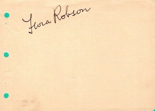 Flora Robson English Actress Hand Signed Autograph Album Page 4.5 x 6 ...