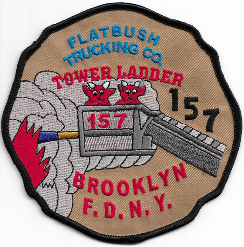 New York City Tower Ladder - 157 "Flatbush Trucking" (5" x 5" size ...