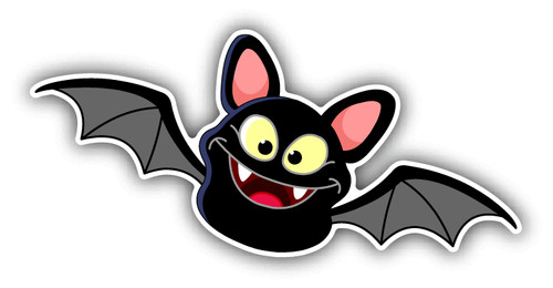 Funny Cartoon Bat Car Bumper Sticker Decal | eBay