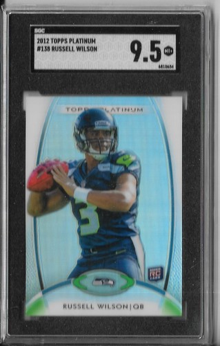 SGC 9.5 MINT+ 2012 Topps Platinum RUSSELL WILSON Passing Rookie RC #138 ...