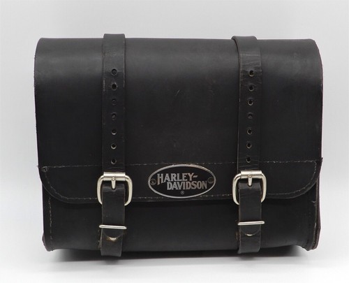 Vintage Harley Davidson Black Leather Motorcycle Side Bag | eBay