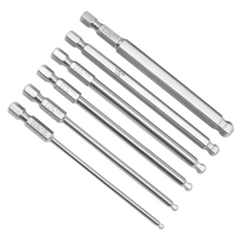 Top Notch 6pcs Metric Hex Bit Set Magnetic Driver Bit 100mm Length Long ...