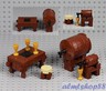 LEGO - Wine Barrel Stand w/ Table Kegs Goblets Tap Drink Rack ...