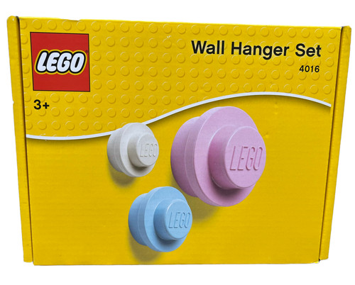 LEGO Wall Coat Hanger Set 3 Piece Pastel White/Blue/Pink #4016 NEW | eBay