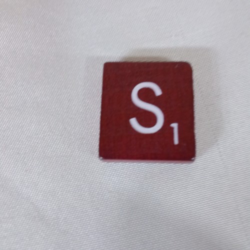 Scrabble Deluxe Edition 1977 Letter Tile S Maroon Red | eBay