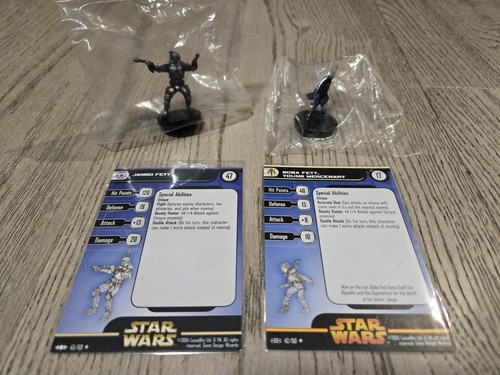 Star Wars Miniatures Jango Fett and Boba Fett Young Mercenary with ...