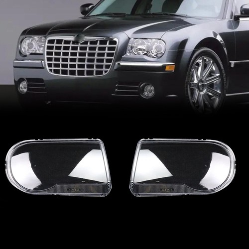 A Pair For Chrysler 300 300C 2005-2010 Front Headlight Lens Cover Shell ...