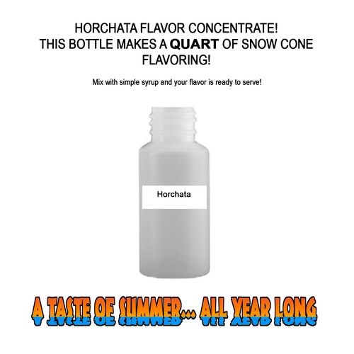 HORCHATA MIX SNOW CONE/SHAVED ICE FLAVOR CONCENTRATE MAKES 1 QUART | eBay