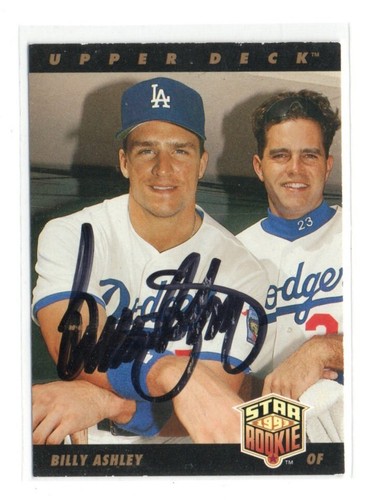 BILLY ASHLEY LOS ANGELES DODGERS 1993 UPPER DECK ROOKIE IP/TTM ...