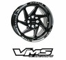 15X8 VMS RACING 5 SPOKE STAR BLACK DRAG RIM WHEEL 4X100/4X114 ET20 - x1 ...