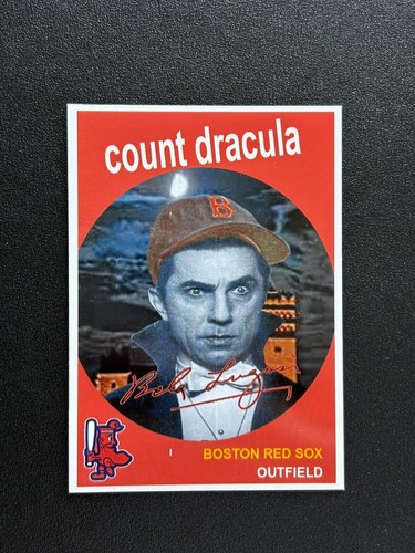 🔥1953 VINTAGE TOPPS BASEBALL STYLE “COUNT DRACULA” BELA LUGOSI BOSTON ...
