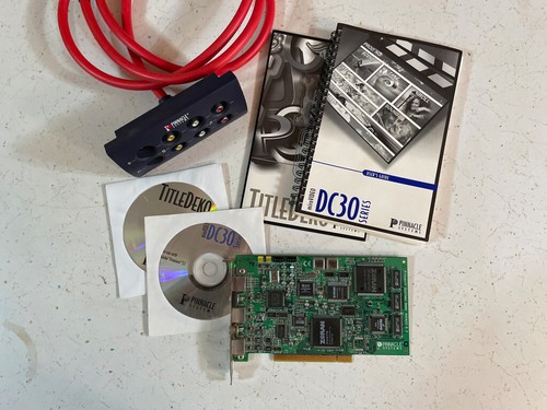 Pinnacle DC-30 miroVideo capture card, includes manuals and original ...