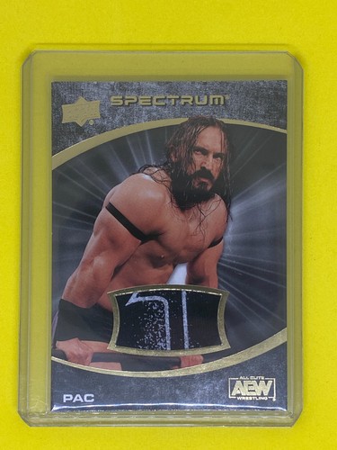 Pac AEW Upper Deck 2021 Spectrum Numbered /25 Relic Wrestling Card Two ...