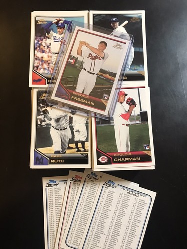 2011 Topps Lineage Baseball Complete Set (1-200) Nm/Mt Freeman, Chapman ...