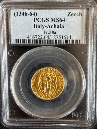ITALY-ACHAIA (1346-64) GOLD ZECCHINO PCGS MS64 | eBay