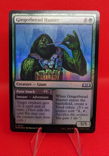 MTG Gingerbread Hunter // Puny Snack Foil 227 Wilds of Eldraine Magic ...