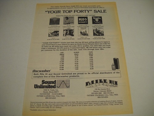 KISS Whiteface ATLANTA RHYTHM SECTION Le Roux GERRY RAFFERTY '79 Promo ...