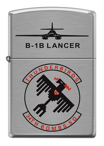 34th Bomb Squadron Zippo MIB USAF B-1 Lancer Brushed Chrome | eBay