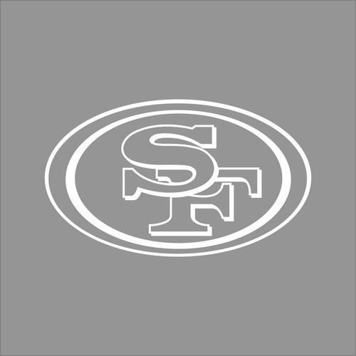 San Francisco 49ers NFL Team Logo 1 Color Vinyl Decal Sticker Window ...