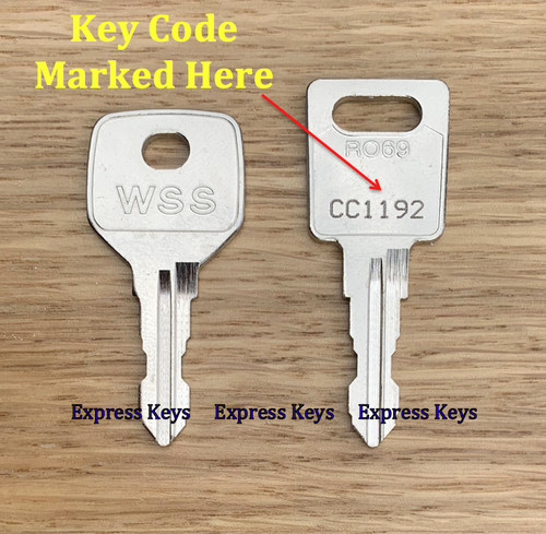 WSS,LINK, BIOCOTE RONIS Locker Keys Cut to Code CC0001 - CC2000 Number ...