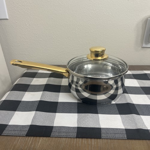 Cuisine Cookware Command Performance Gold Set of 1.5 Qt Sauce Pan 3-Ply ...