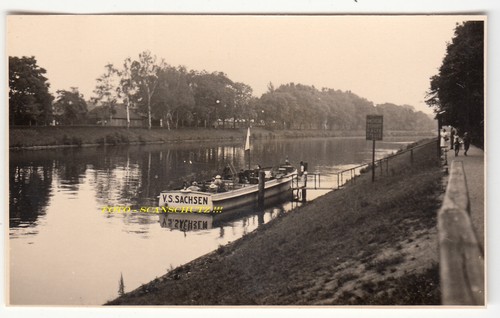 Foto Leipzig Connewitz Elster - Flutbecken Personenschiff V.S.SACHSEN ...