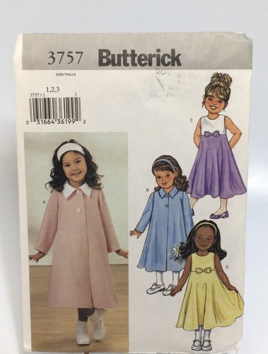 Coat & Dress Size 1-3 Cut to 3T Toddler B3757 Sewing Pattern | eBay