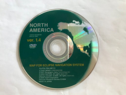 ECLIPSE NAVIGATION DISC DVD MAP GPS VER 1.4 FUJITSU TEN LIMITED 135919 ...