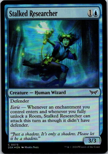 Magic the Gathering Foil Stalked Researcher Duskmourn: House of Horror ...