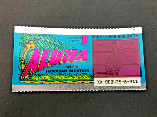 Aloha Hawaii Theme Instant SV Lottery Ticket , issued in 1991, no cash ...