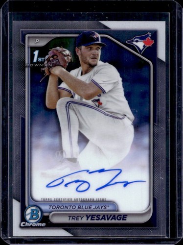 2024 Bowman Draft Trey Yesavage Chrome Auto 1st Prospect #CPA-TY Blue ...
