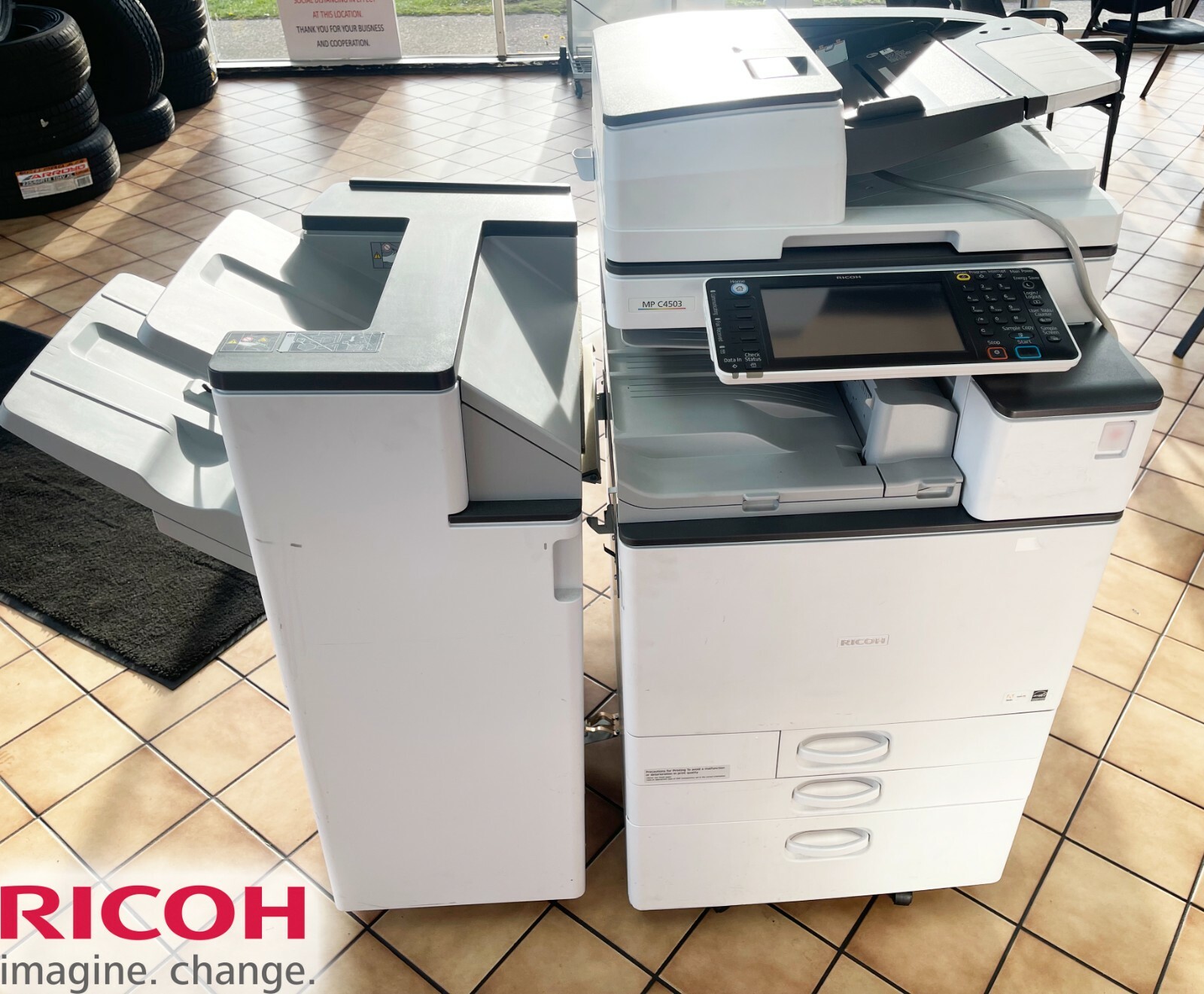 Ricoh MP C5503 MPC5503 Color Copier, Finisher Printer, Scanner, Fax 55 ...