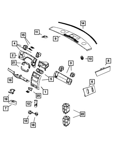 Genuine Mopar Defroster Grille 1CQ42XDHAD | eBay